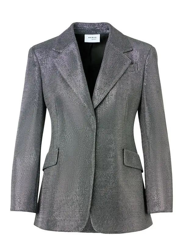 Akris Strass Embellished Boyfriend Blazer - Brushed Street