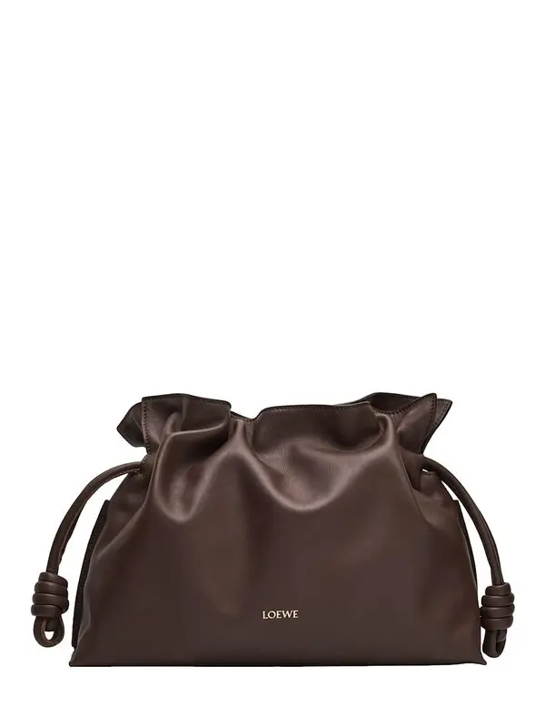 Loewe Flamenco Medium Clutch Bag - Chocolate