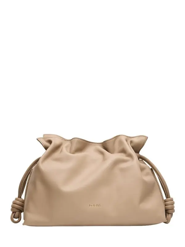 Loewe Flamenco Medium Clutch Bag - Sand
