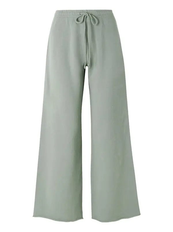 LESET Jamie Cotton-terry Track Pants - Green