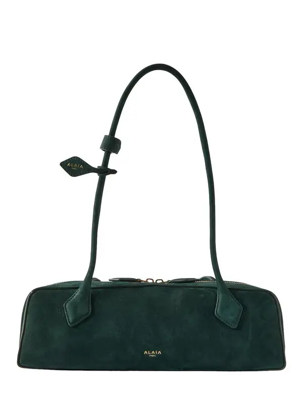 Alaïa Le Teckel Medium Nubuck Shoulder Bag - Green