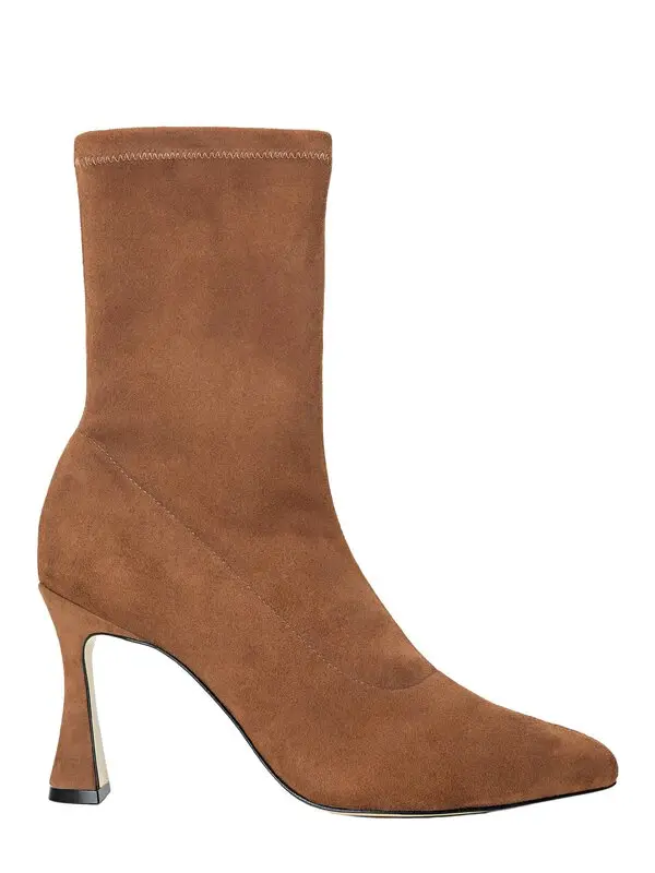 L'Agence Severine Flare Heel Boot - Buckskin Suede