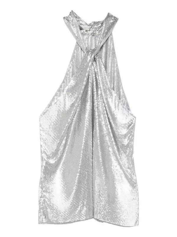 Rabanne Halterneck Chainmail Blouse - Silver