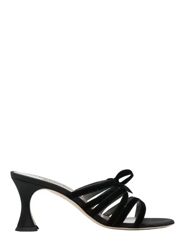 Manolo Blahnik 80mm Clementel Sandals - Black