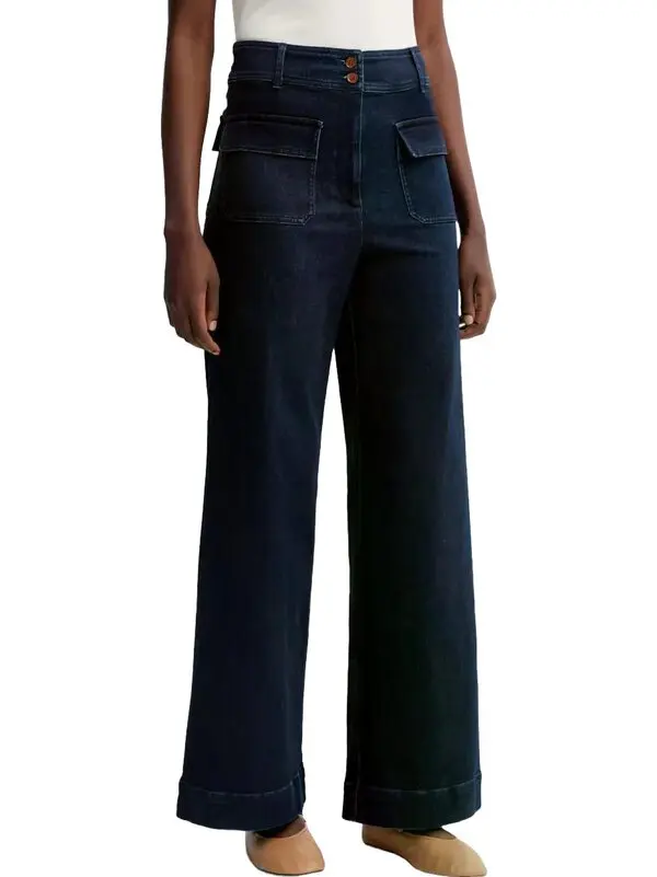 SESSUN High-waisted Wide Leg Jeans - Blue