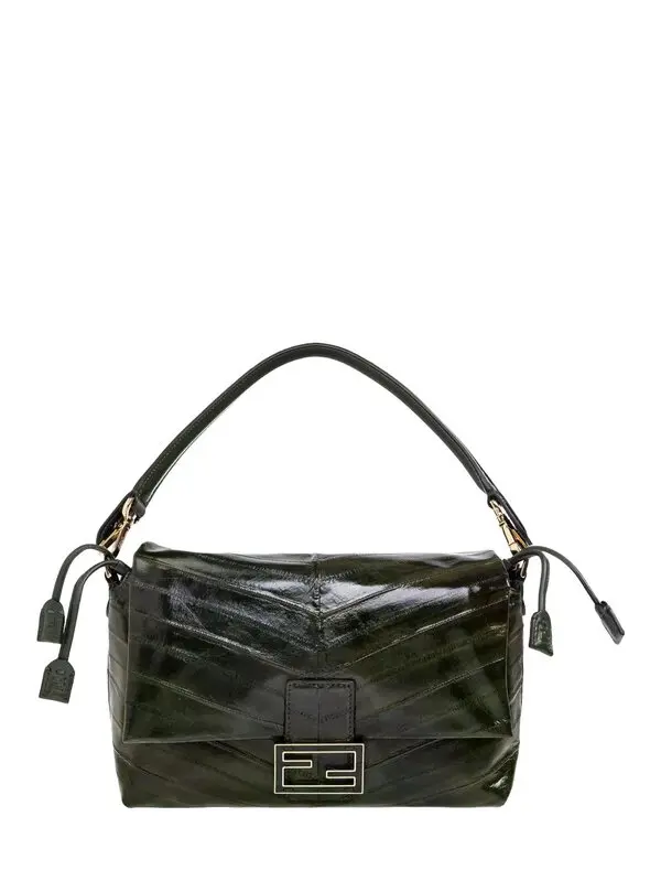 Fendi Chevron Shoulder Bag - Green