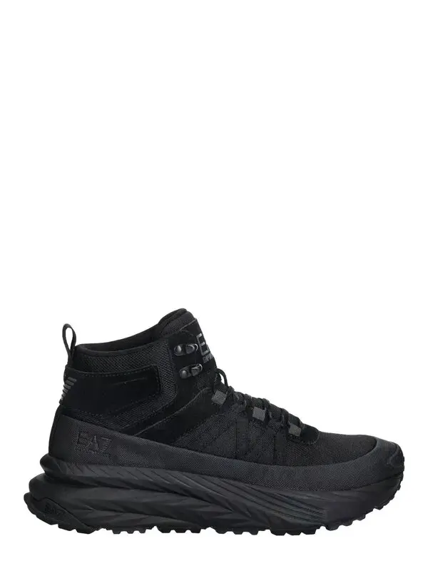 EA7 Lace-up High-top Sneakers - Black