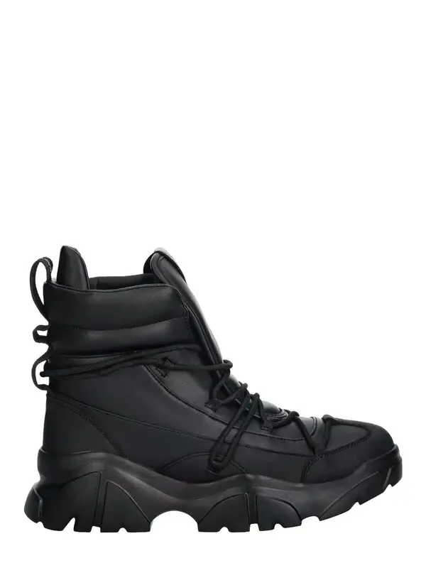 EA7 Lace-up Ankle Boots - Black