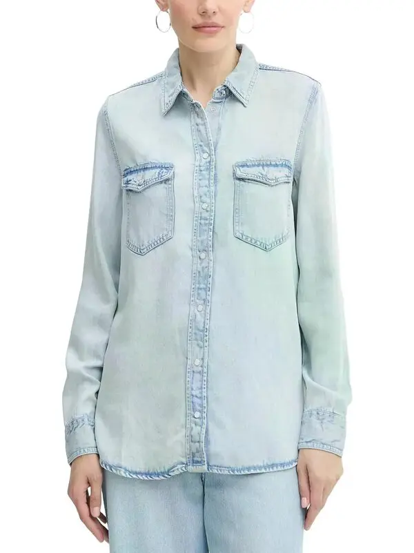 Guess Buttoned Pocket Top - Blue