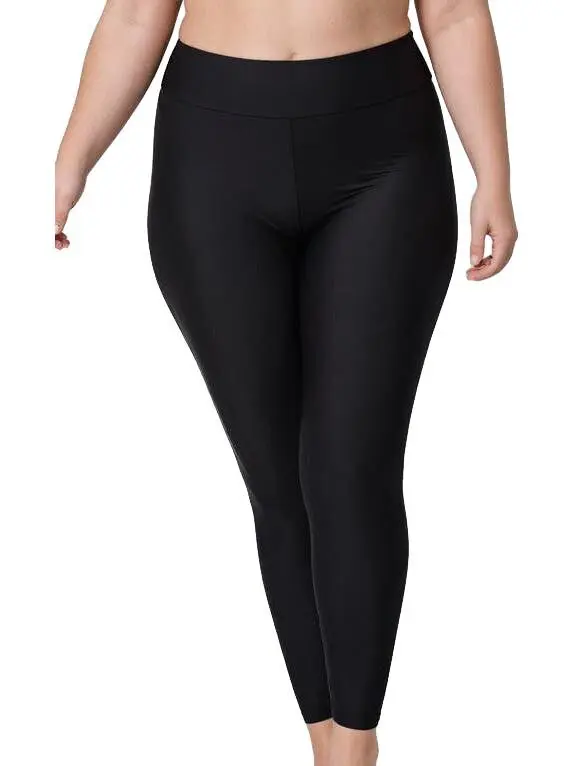 CALYPSA Long Swim Leggings - Black