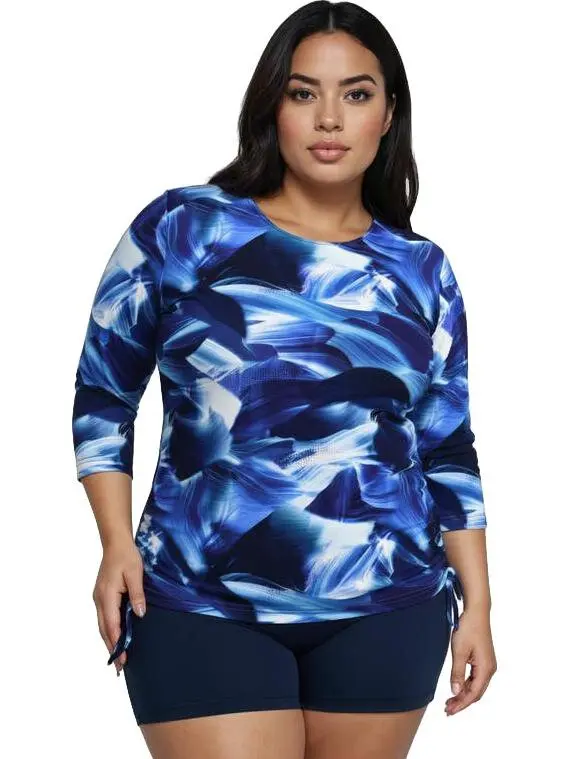 CALYPSA Margaux Swim Top - Navy Wave
