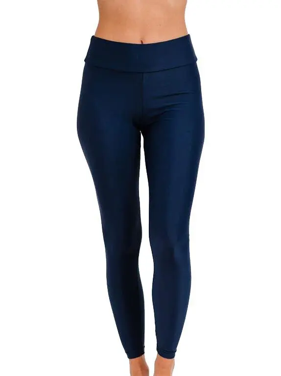 CALYPSA Long Swim Leggings - Navy