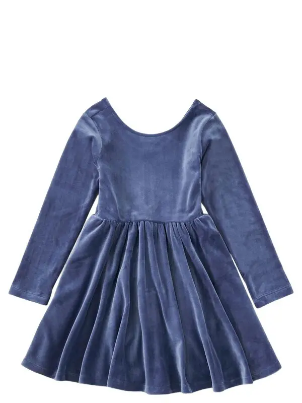 TEA COLLECTION Velour Ballet Dress - Naval Blue