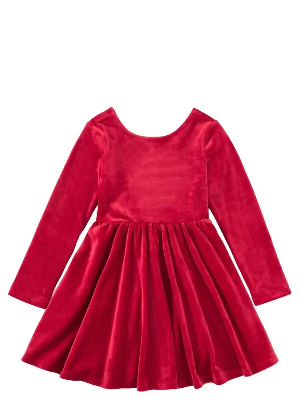 TEA COLLECTION Velour Ballet Dress - Red Wagon