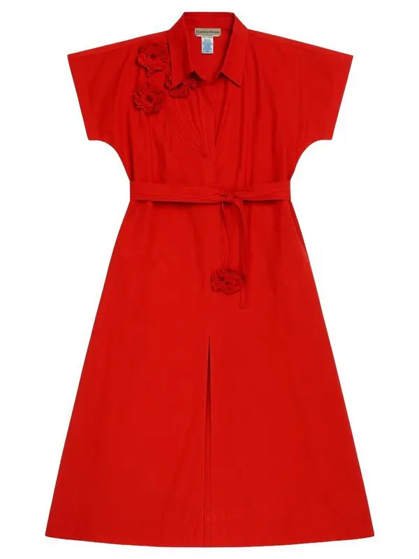 FLORENCIA DAVALOS Diana Orchid Shirt Dress - Rojo