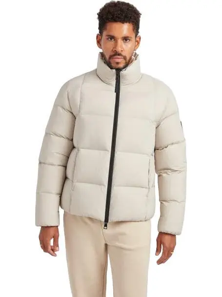 JACK1T Cloud Long Sleeve Puffer Racer Jacket - Stone