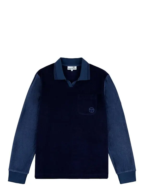 SERGIO TACCHINI Alvar Long Sleeve Polo - Eclipse