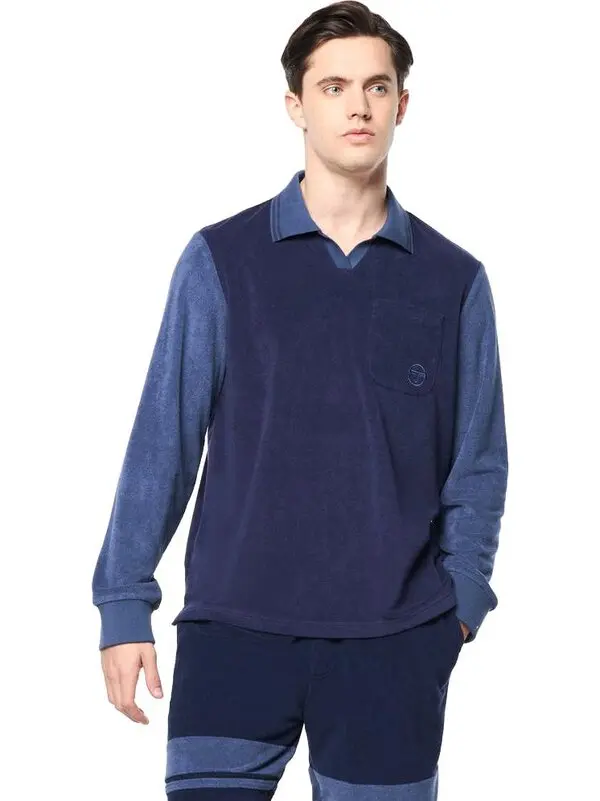 SERGIO TACCHINI Alvar Long Sleeve Polo - Eclipse