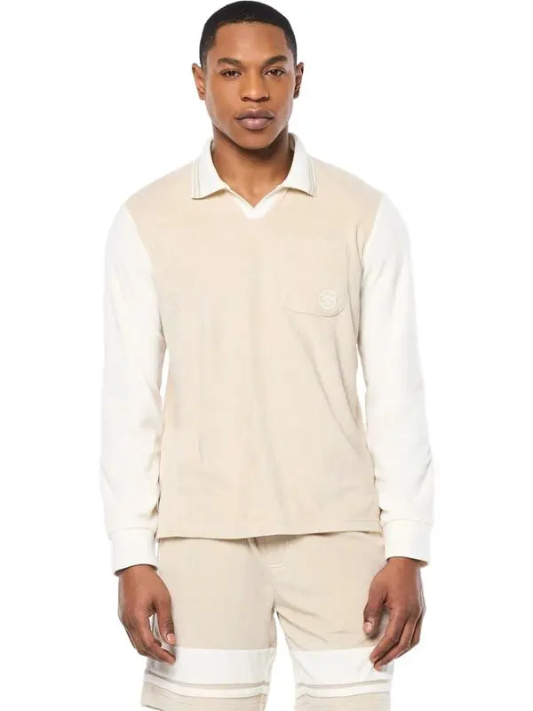 SERGIO TACCHINI Alvar Long Sleeve Polo - Fog
