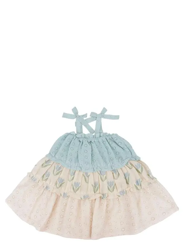 WILD WAWA Amber Tiered Dress - Blue Tulip