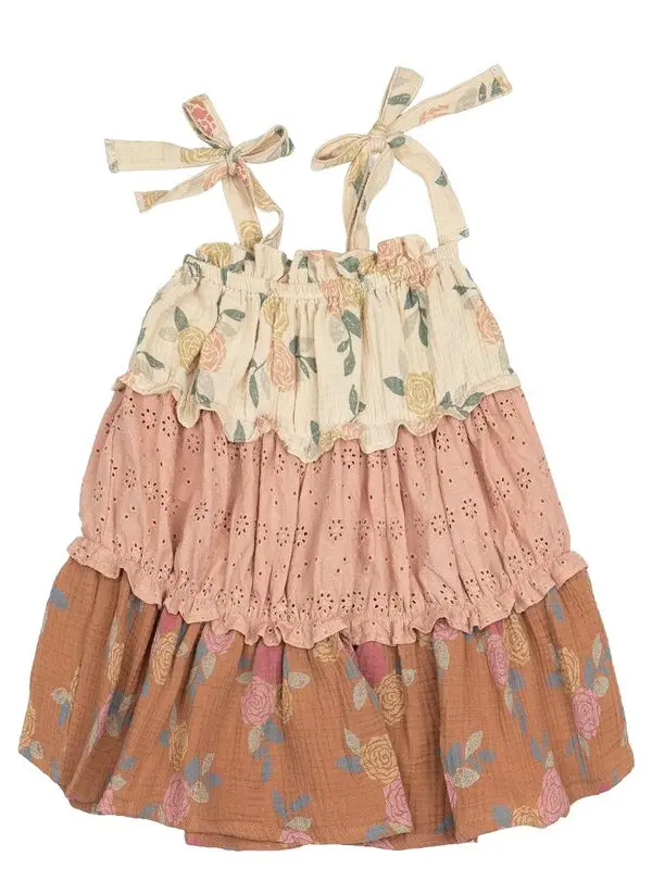 WILD WAWA Amber Dress - Dusty Pink Roses
