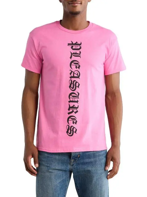 PLEASURES Knight Graphic T-shirt - Pink