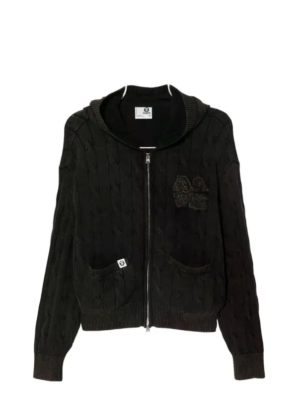 A BATHING APE Logo-embroidered Hoodie - Brown