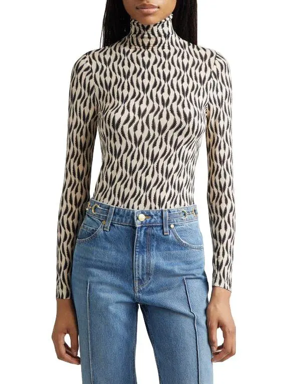 Ulla Johnson Aurelia Funnel Neck Jersey Top - Silhouette