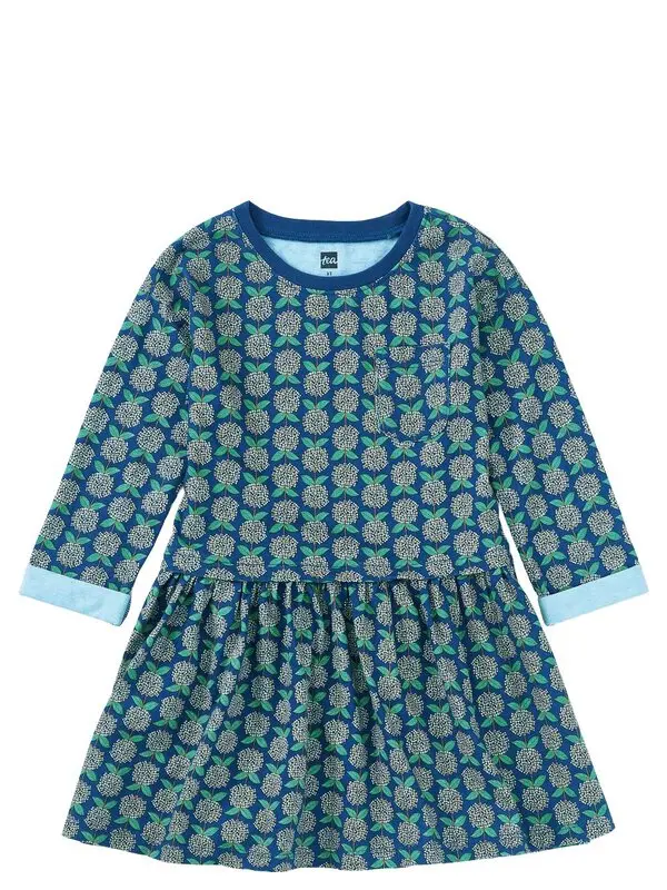 TEA COLLECTION Printed Pocket Play Dress - Hydrangeas