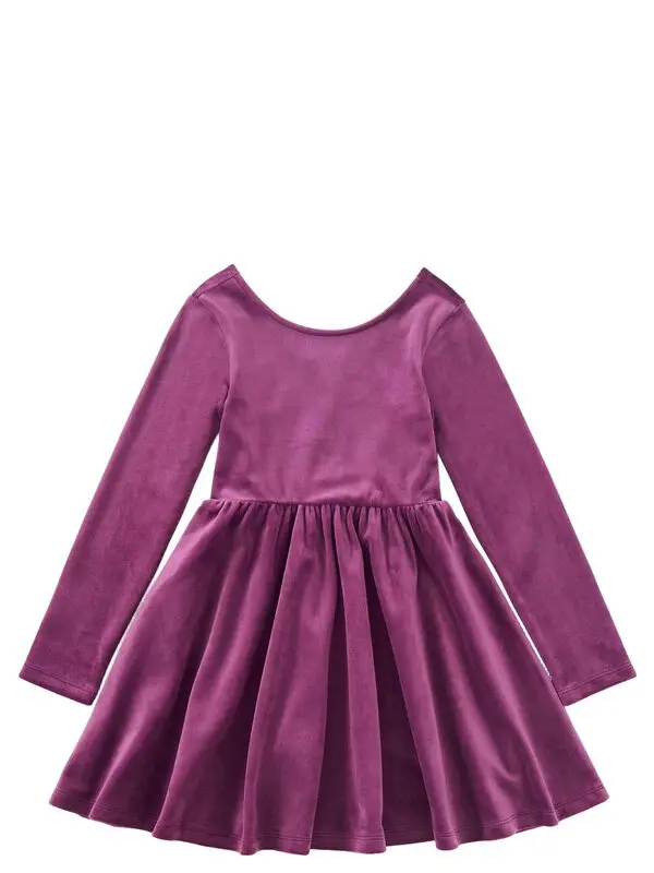 TEA COLLECTION Velour Ballet Dress - Cosmic Berry