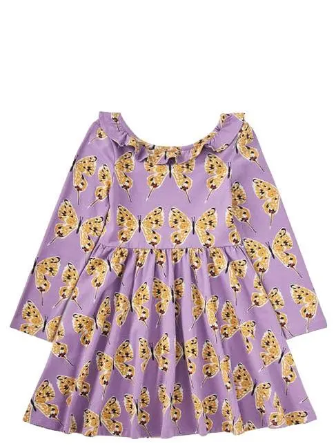 TEA COLLECTION Ruffle Collar Ballet Dress - Dragon Swallowtail Butterflies