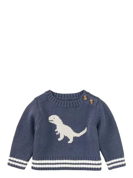 TEA COLLECTION Baby Dino Cotton Sweater - Triumph