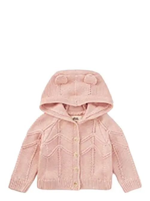 TEA COLLECTION Creature Comfort Baby Cardigan - Rosada
