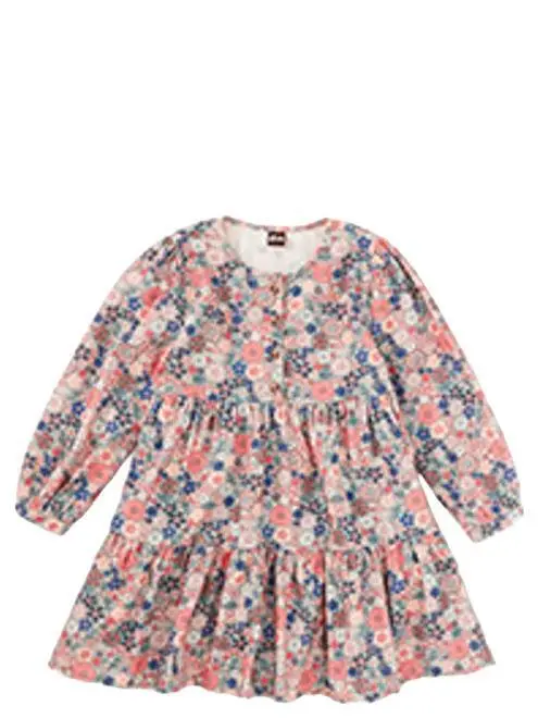 TEA COLLECTION Corduroy Henley Shirtdress - Japanese Mini Floral