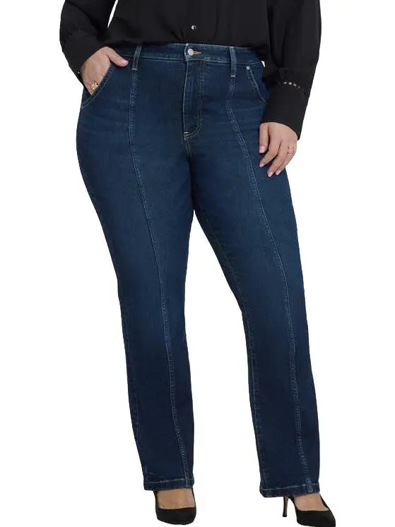 NYDJ Billie Seamed High Waist Mini Bootcut Jeans - Indigo Seine