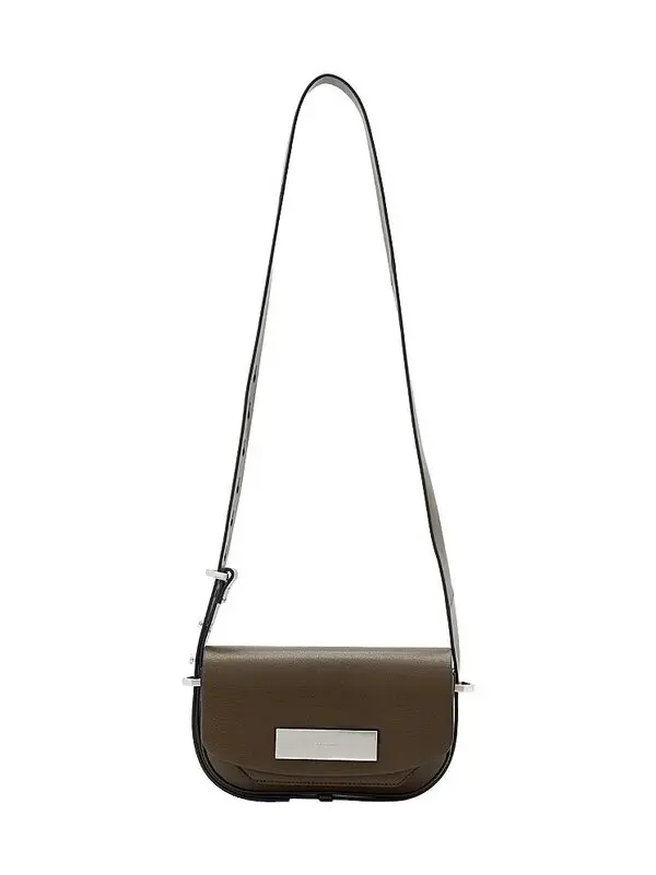 ALLSAINTS Etta Leather Satchel Crossbody - Fango Brown