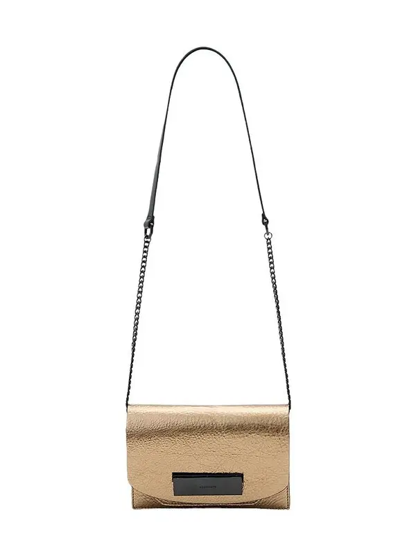 ALLSAINTS Etta Leather Crossbody - Warm Brass