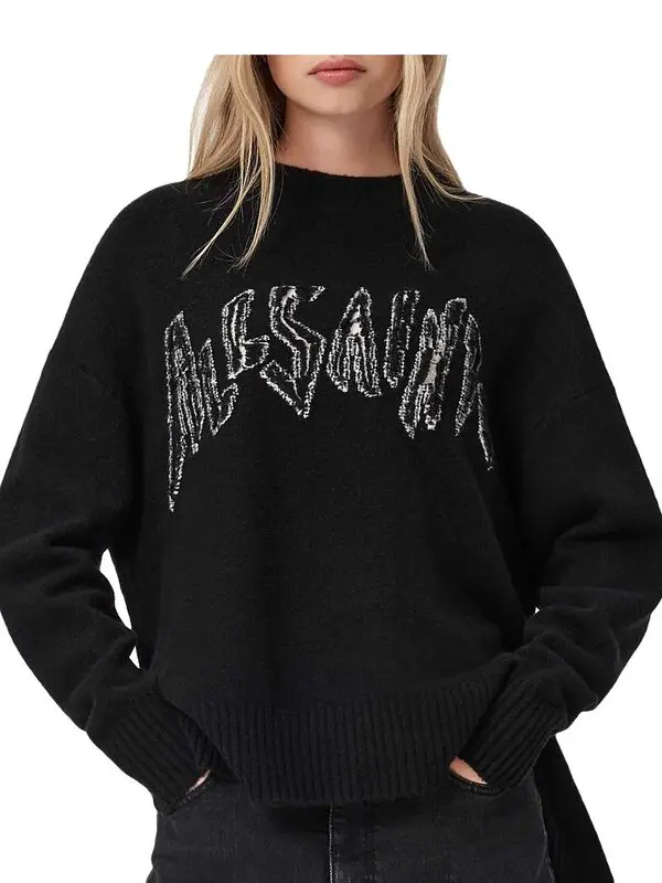 ALLSAINTS Zinc Crewneck Sweater - Black/chalk