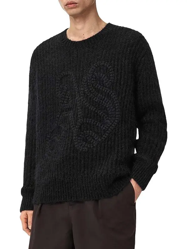 ALLSAINTS Chainy Crewneck Sweater - Black