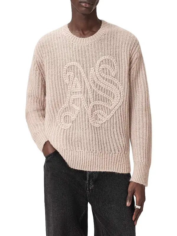 ALLSAINTS Chainy Crewneck Sweater - Dusk Brown