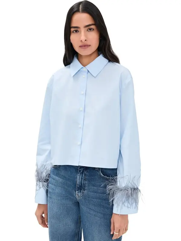 Tanya Taylor Largaux Feather Top - Oxford