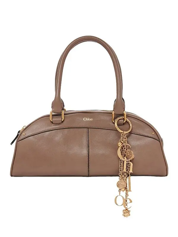 Chloé Leather Bowling Bag - Deep Taupe