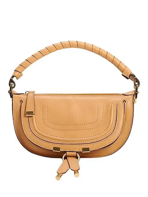 Chloé Marcie Mini Leather Crossbody - Bleached Blonde
