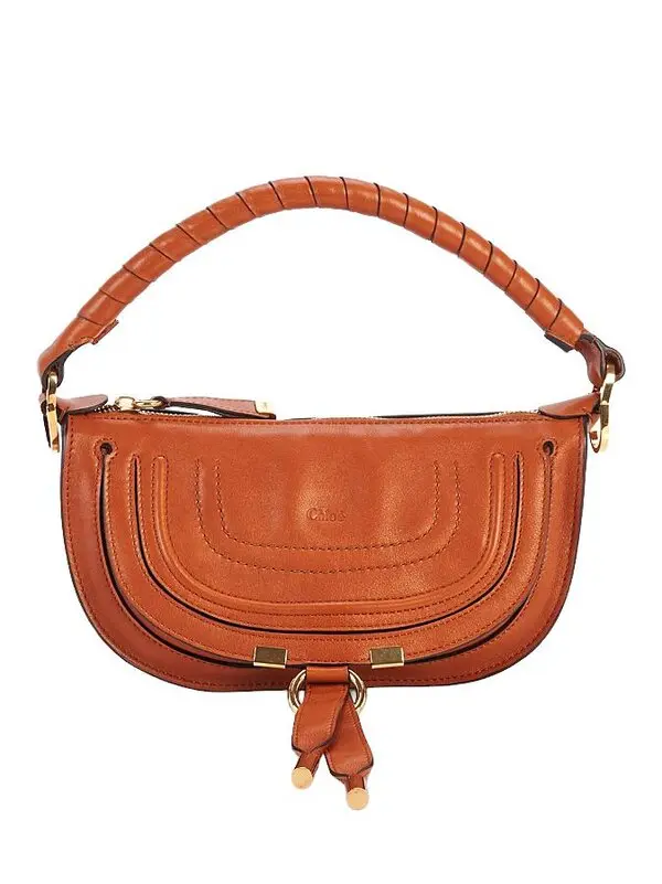 Chloé Marcie Mini Leather Crossbody - Clay Brown