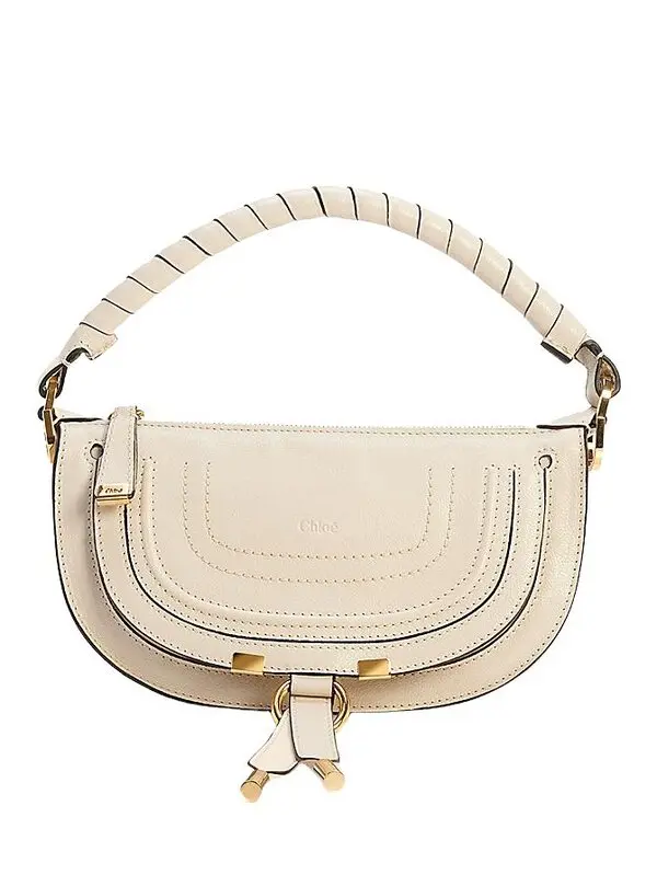 Chloé Marcie Mini Leather Crossbody - Milk