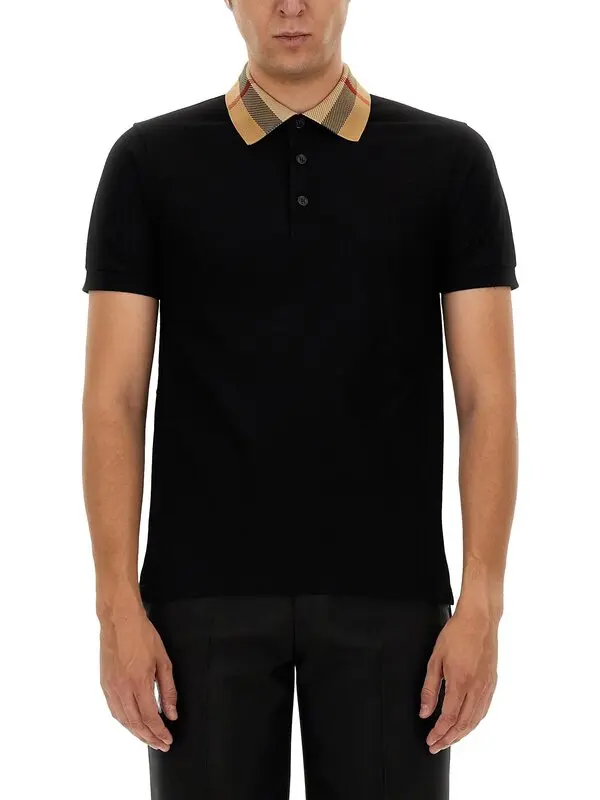 Burberry Cotton Polo - Black