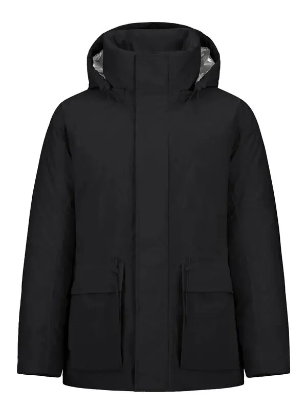 Herno Crinkle Metallic Parka - Black
