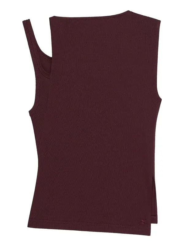 COURREGES Oblique 90's Top - Bordeaux