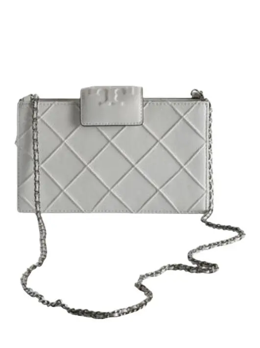 Tory Burch Fleming Mini Chain Wallet - Blanc