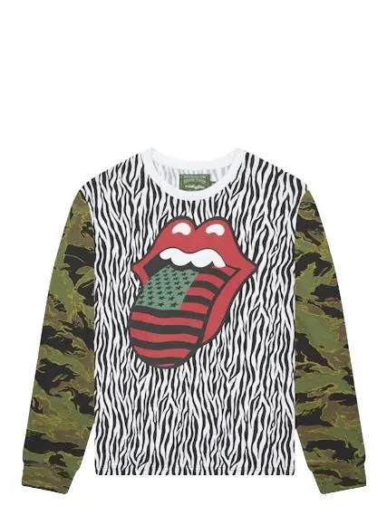 DENIM TEARS X Rolling Stones Long Sleeve Tee Shirt - Multicolor